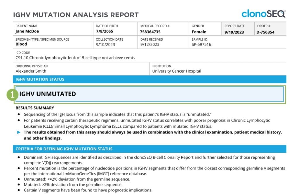clonoSEQ MRD Test | Understanding Your Report